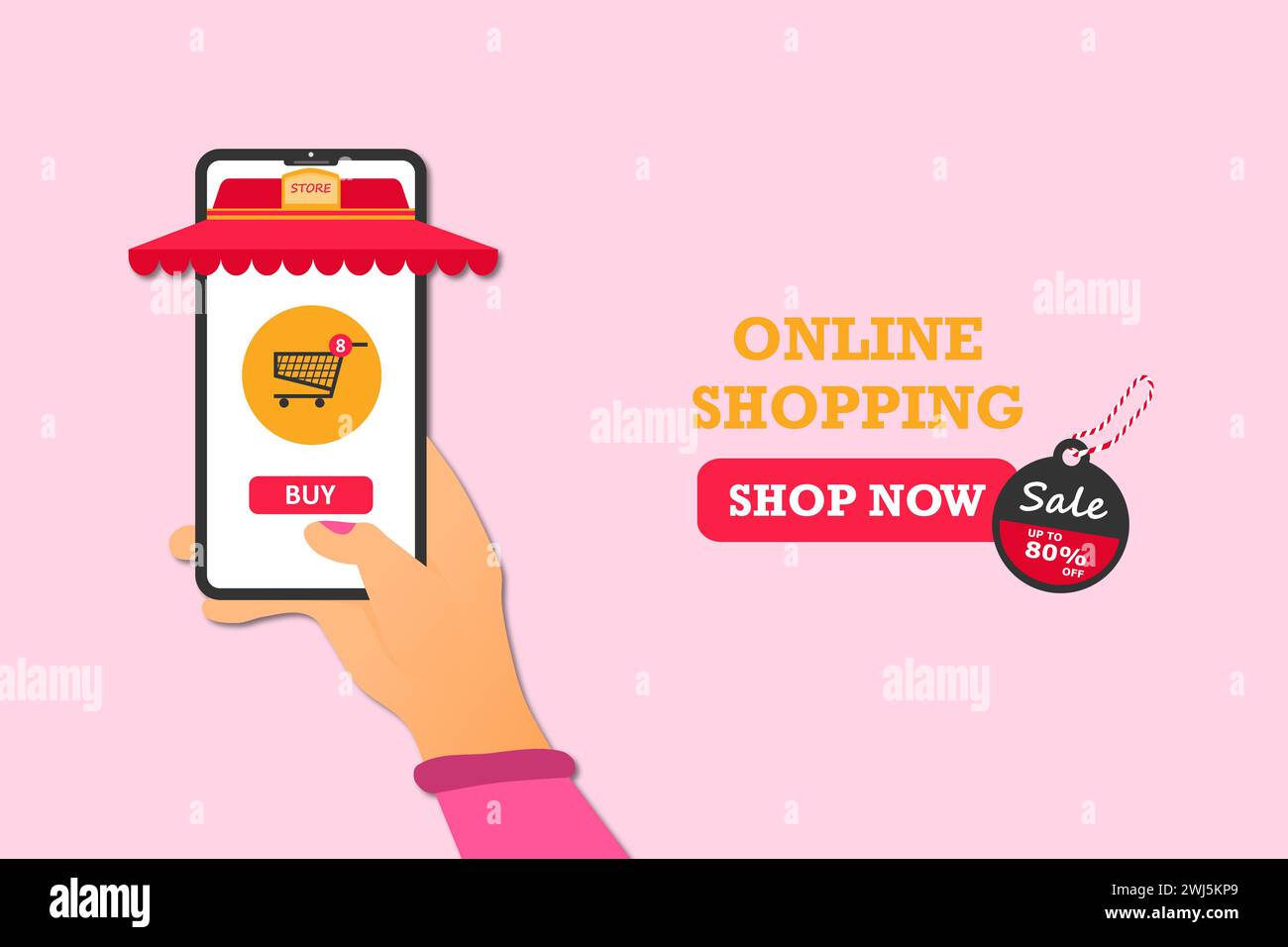 Online shopping store on website and mobile phone design. Smart ...