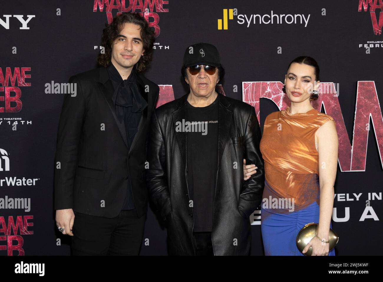Los Angeles, USA. 12th Feb, 2024. Nick, Gene and Sophie Simmons attend ...