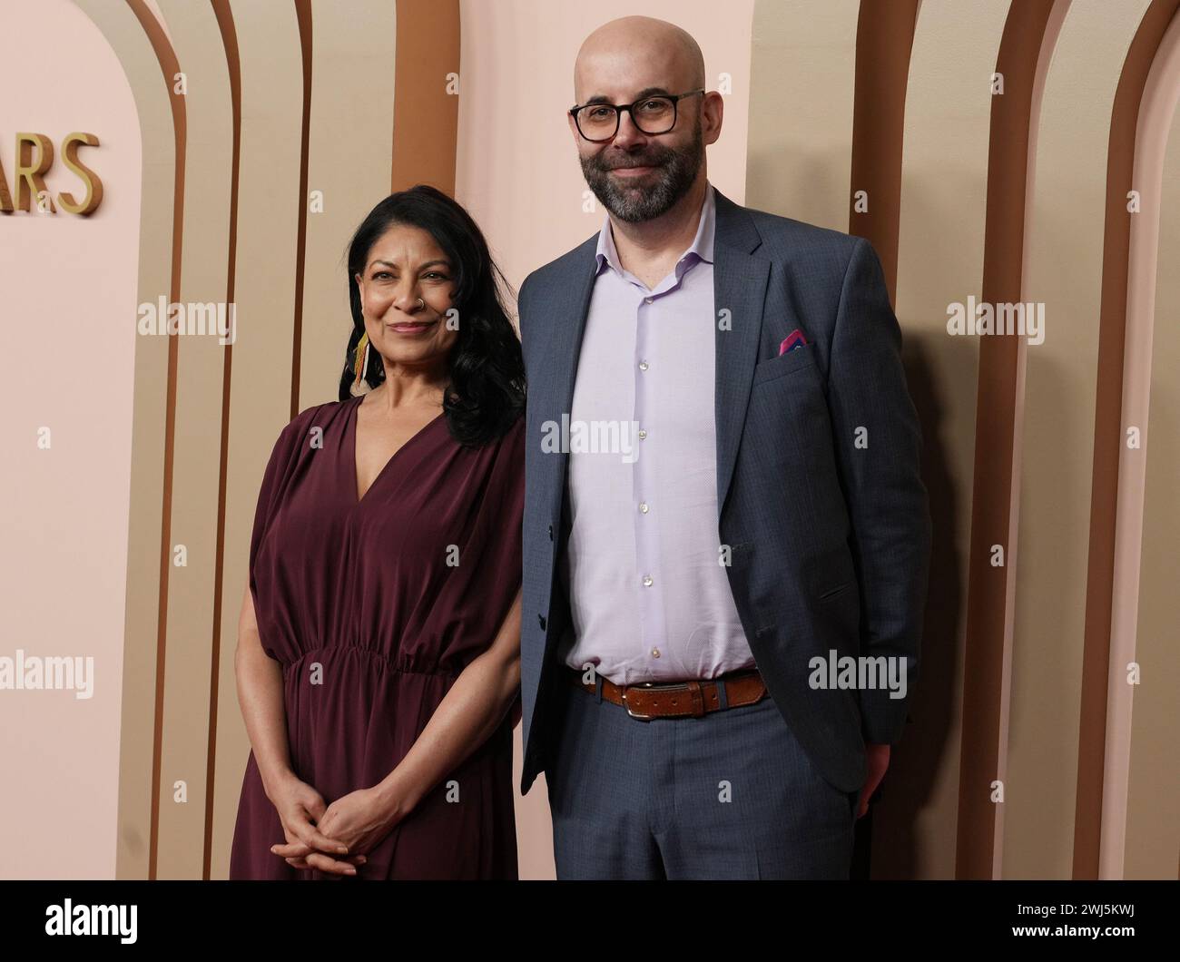 Los Angeles, USA. 12th Feb, 2024. (L-R) Nisha Pahuja and David ...