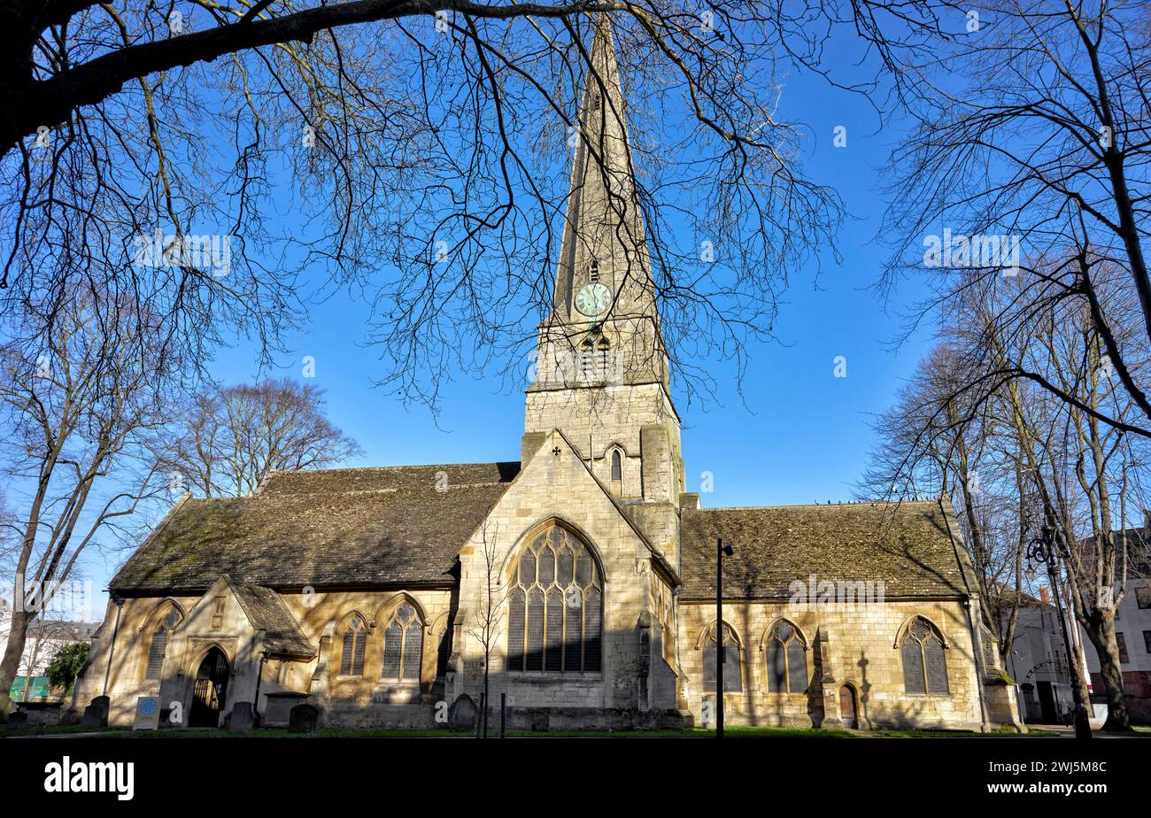 St Marys church and the Minster, Cheltenham, Gloucestershire, England ...