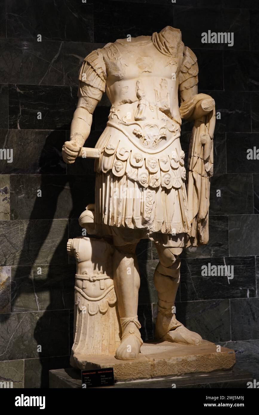 Emperor Statue in Antalya Archeological Museum, Antalya City, Turkiye ...