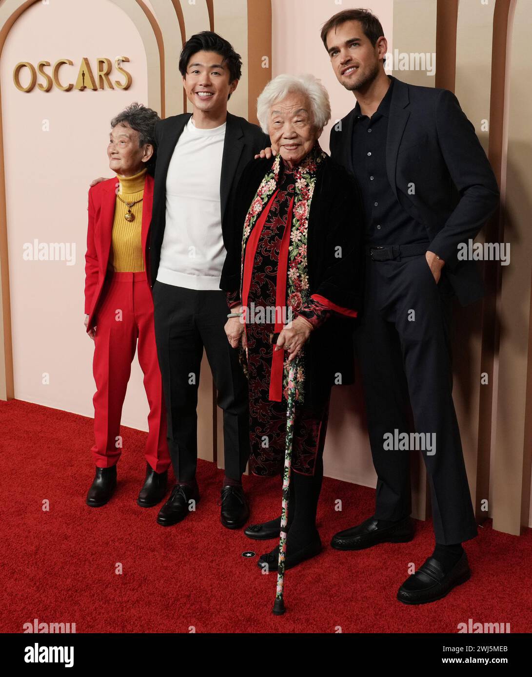 Los Angeles, USA. 12th Feb, 2024. (L-R) Chang Li Hua, Sean Wang, Yi Yan ...