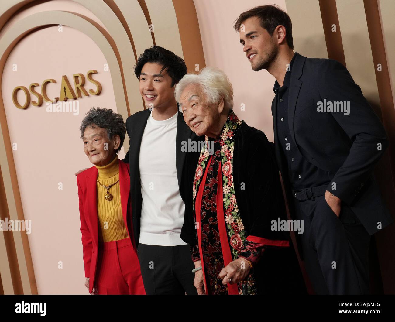Los Angeles, USA. 12th Feb, 2024. (L-R) Chang Li Hua, Sean Wang, Yi Yan ...