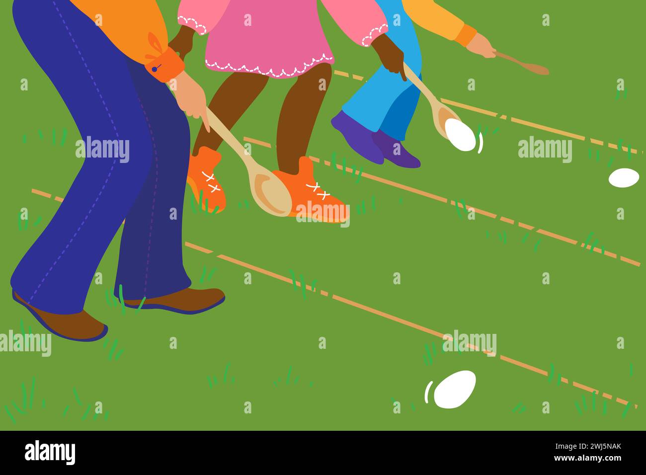 Rolling easter eggs Stock Vector Images - Alamy