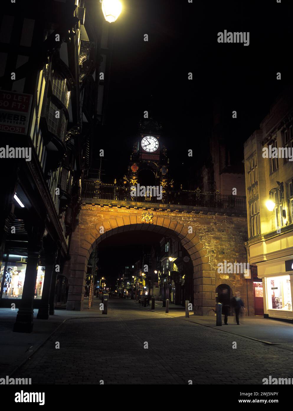 Eastgate chester night hi-res stock photography and images - Alamy