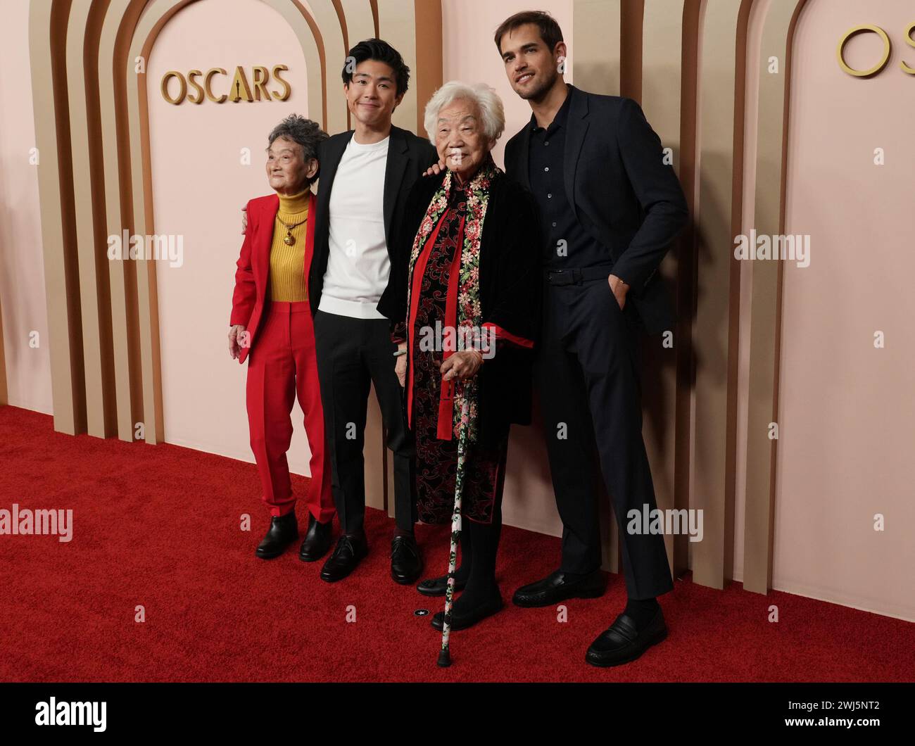 Los Angeles, USA. 12th Feb, 2024. (L-R) Chang Li Hua, Sean Wang, Yi Yan ...