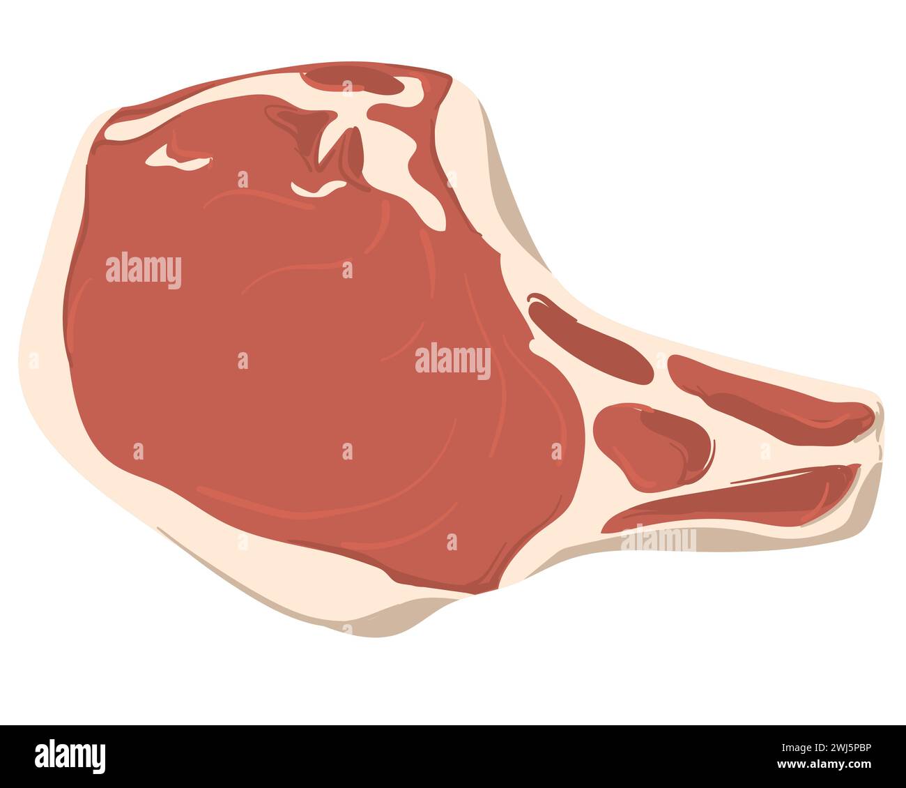 Raw beef on a plate Stock Vector Images - Alamy