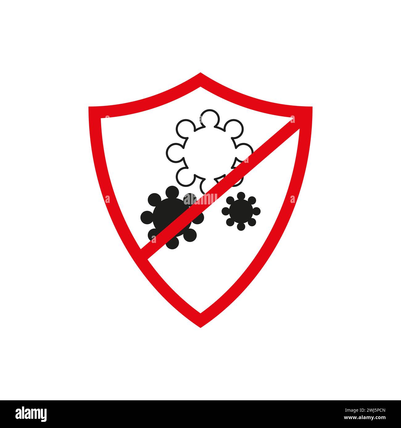 Virus of communicable disease with pandemic symbol. Vector illustration ...