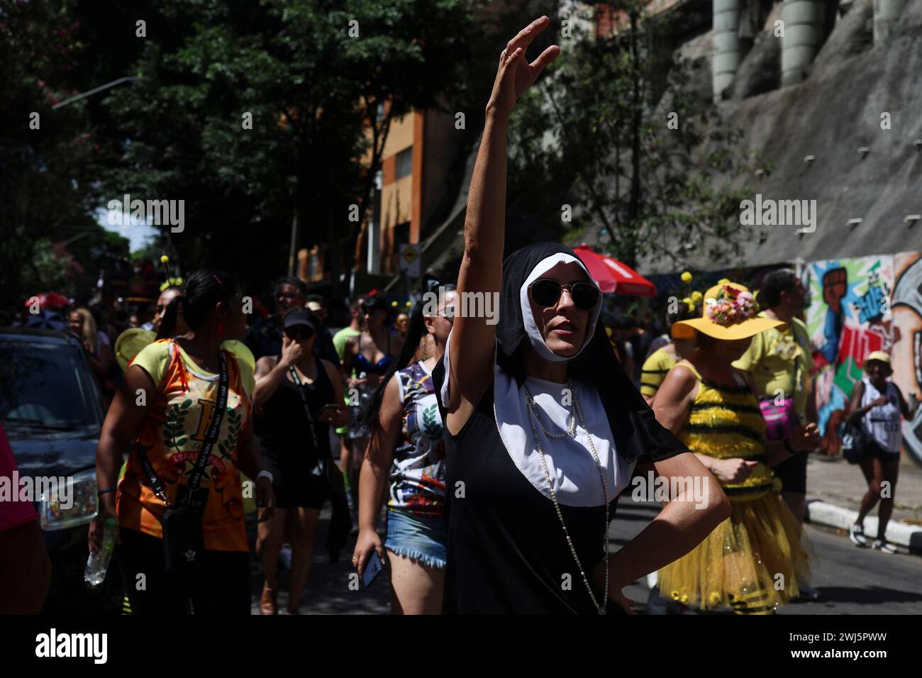 Carnival goers dancing hi-res stock photography and images - Alamy