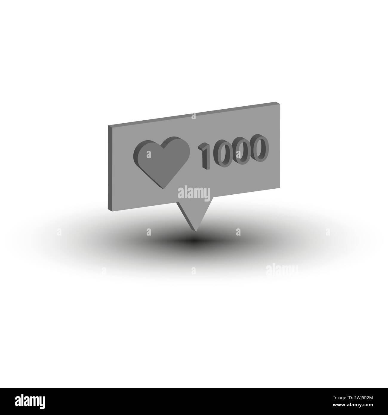 Social media Icon like 1000. Website banner. Vector illustration. EPS ...