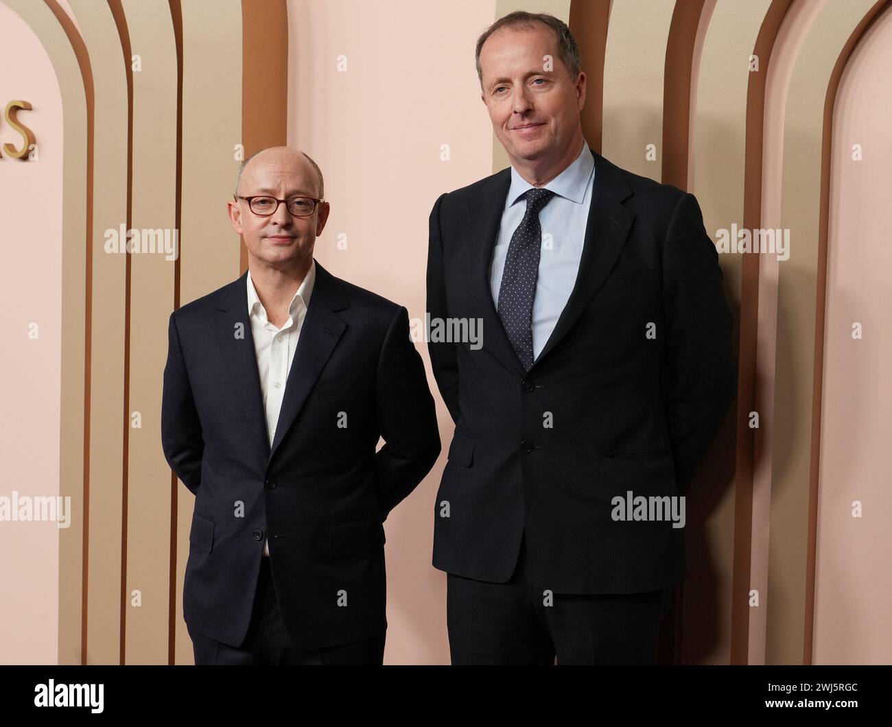Los Angeles, USA. 12th Feb, 2024. (L-R) Ed Guiney and Andrew Lowe at the 96th Oscars Nominees ...