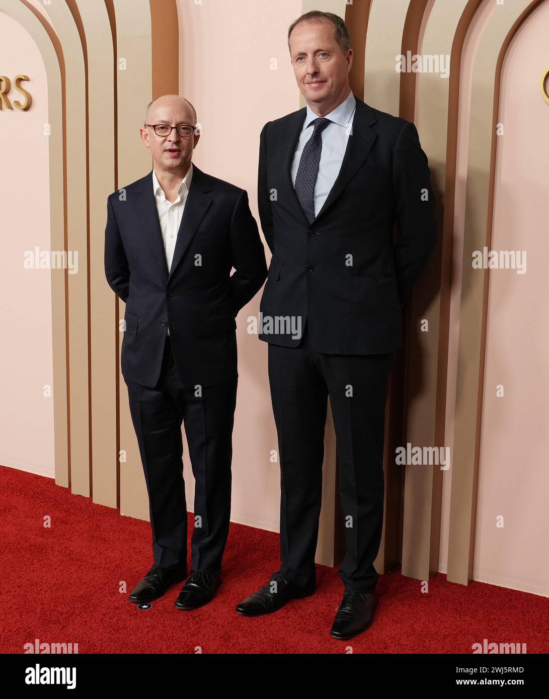 Los Angeles, USA. 12th Feb, 2024. (L-R) Ed Guiney and Andrew Lowe at ...
