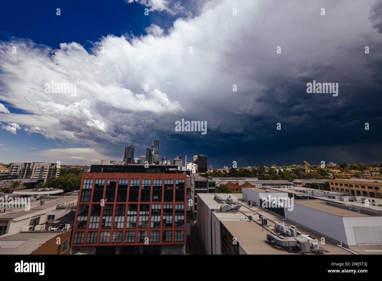 MELBOURNE, AUSTRALIA - FEBRUARY 13: An intense summer weather system ...