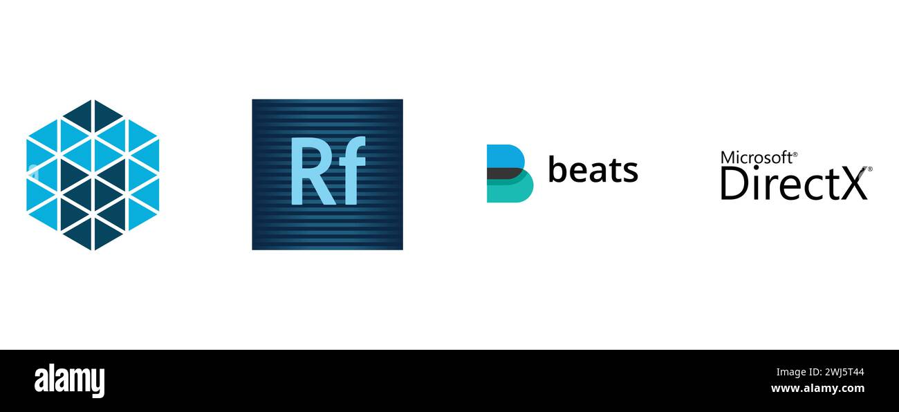 MICROSOFT DIRECTX, ADOBE EDGE REFLOW CC, BEATS, MESOS. vector icons on ...