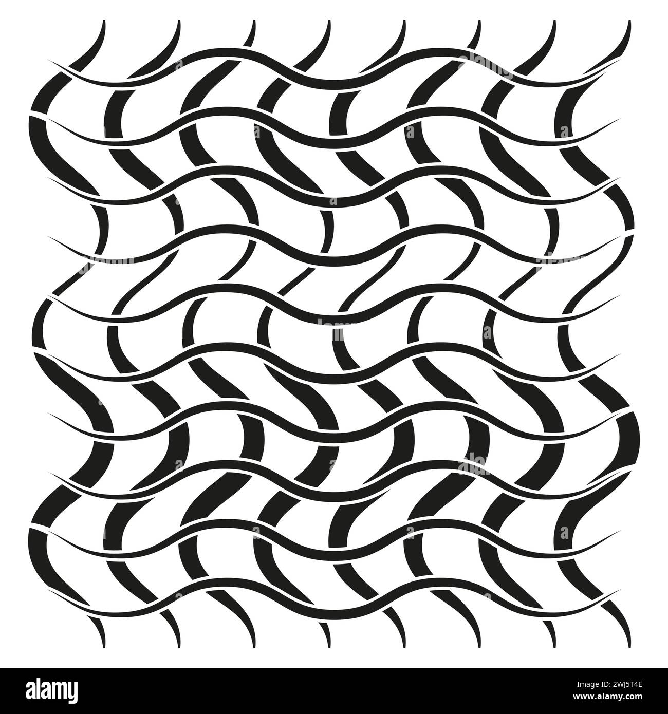 Repeating black white wave pattern hi-res stock photography and images - Alamy