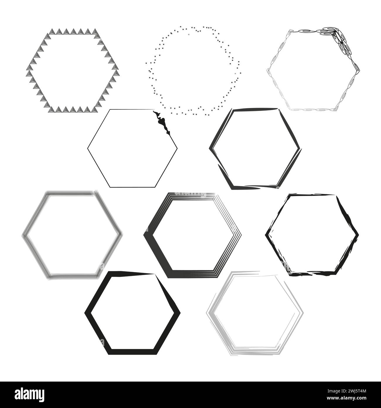 Hexagon border hi-res stock photography and images - Alamy