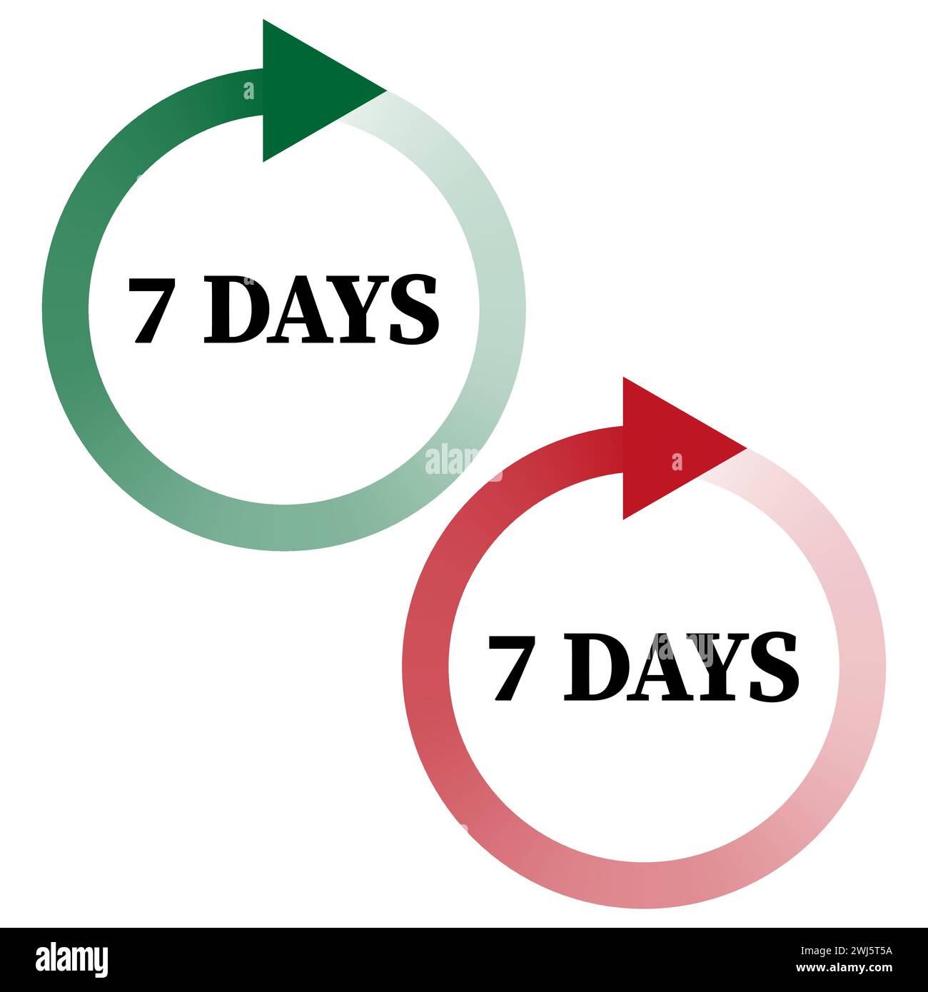 7-Day Cycle Arrows - Time Management Concept. Vector illustration. EPS ...