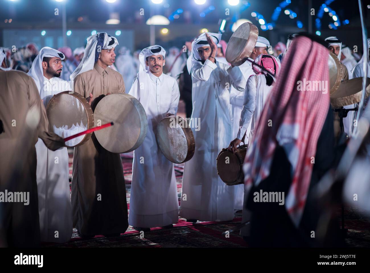 Doha, Qatar, December 18,2017 : The sword dance called the "ardha" at ...