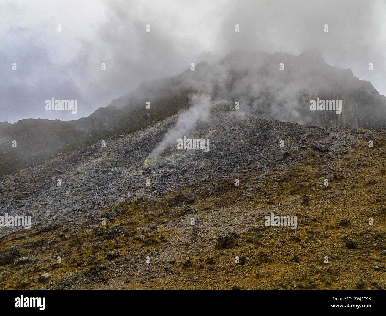 Sibayak volcano on the island of Sumatra, Indonesia. Sumatra, Indonesia ...