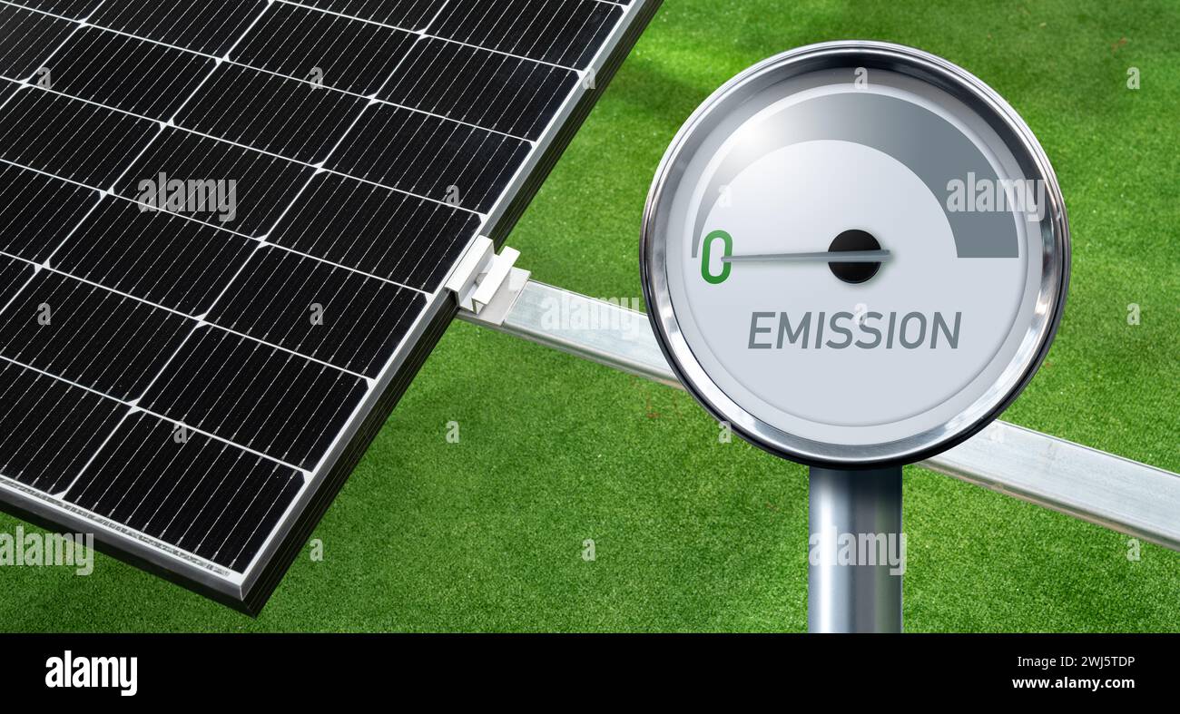 Solar panel on a background of green grass Stock Photo - Alamy