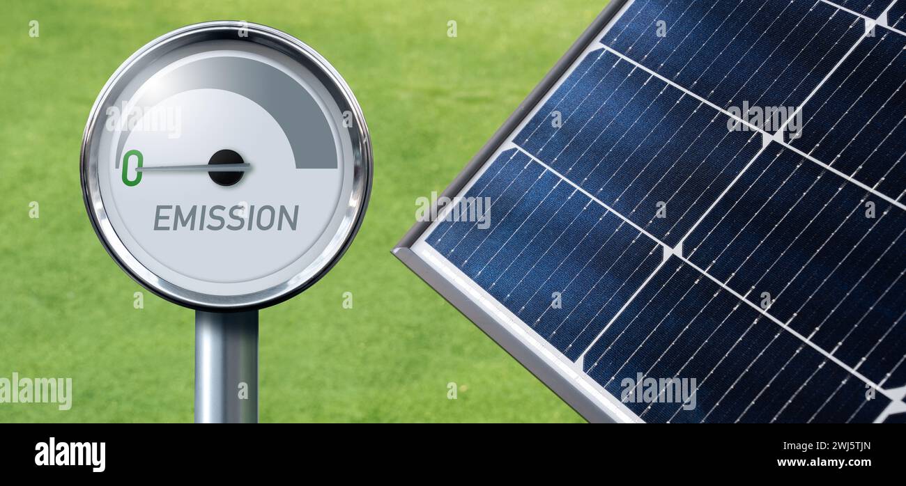 Solar panel on a background of green grass Stock Photo - Alamy