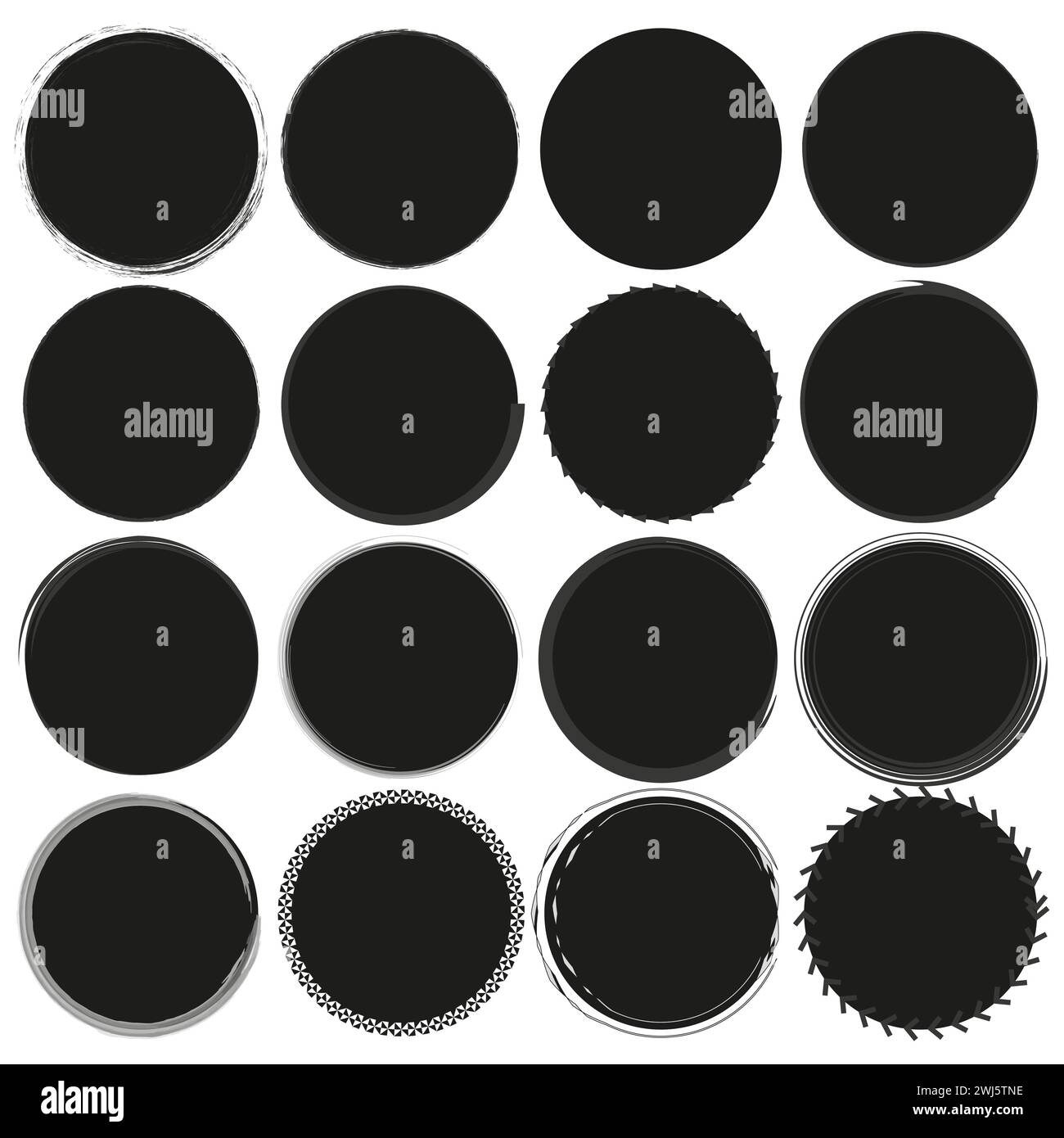 Grunge vector circles. Vector illustration. EPS 10 Stock Vector Image & Art - Alamy
