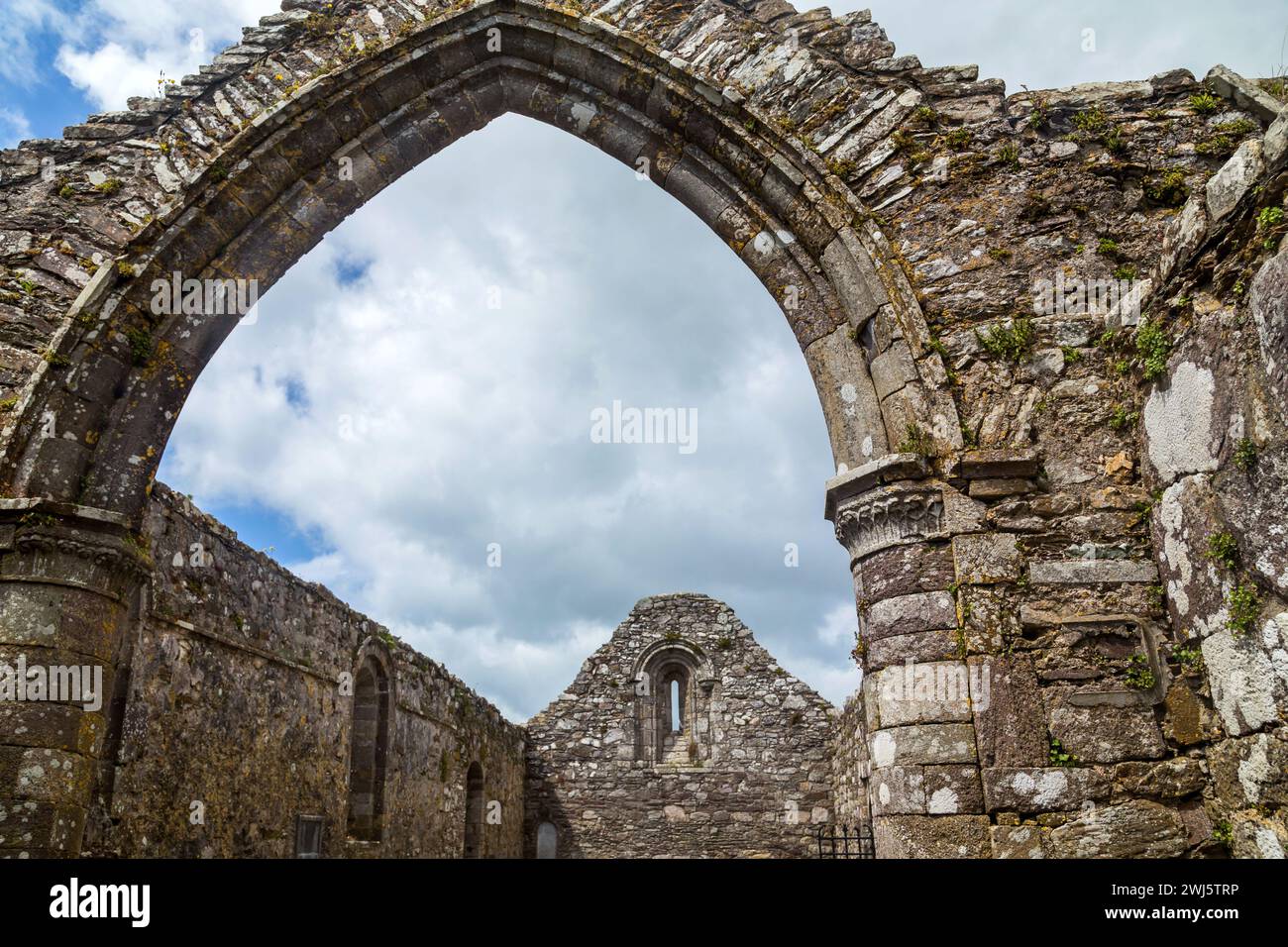 Detail of the St Declan's Monastery whose most important monuments are ...