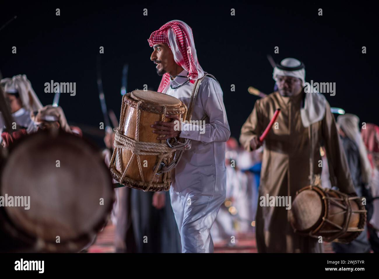 Doha, Qatar, December 18,2017 : The sword dance called the "ardha" at ...