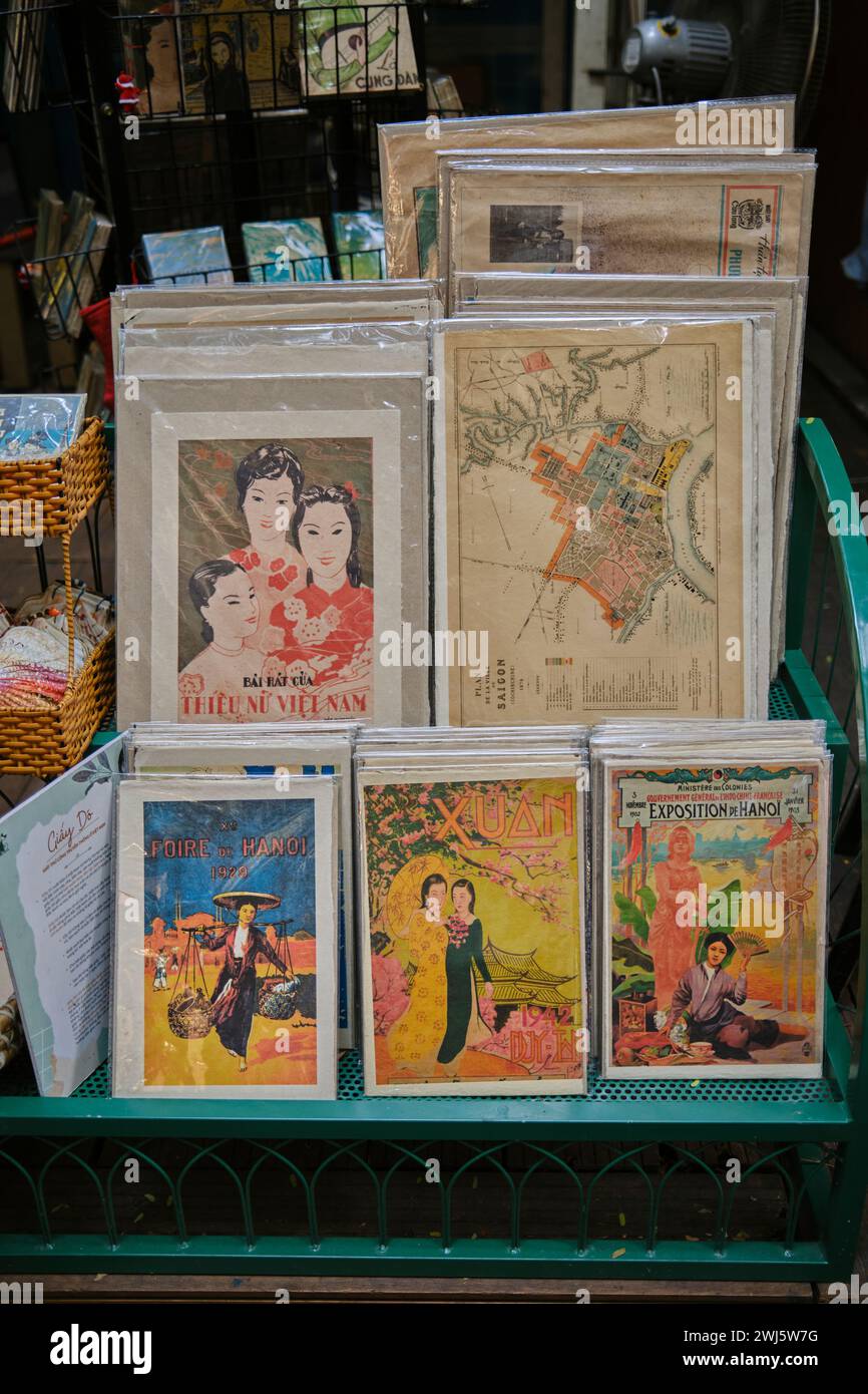 Jan 2024, Traditional Vietnam postcards, Ho Chi Minh City Book Street ...