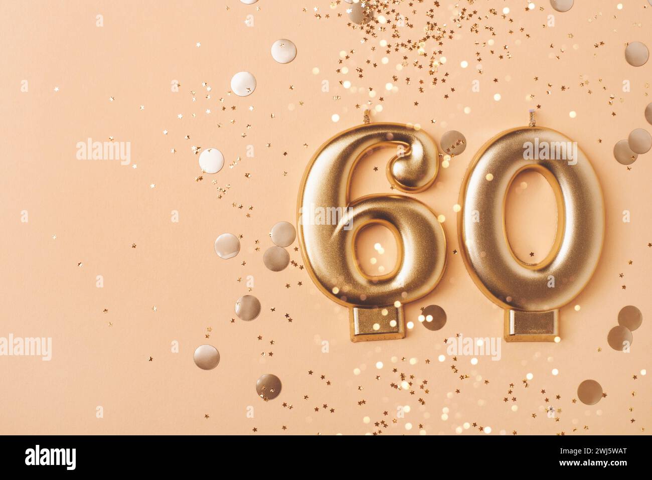 60 years celebration. Greeting banner Stock Photo - Alamy