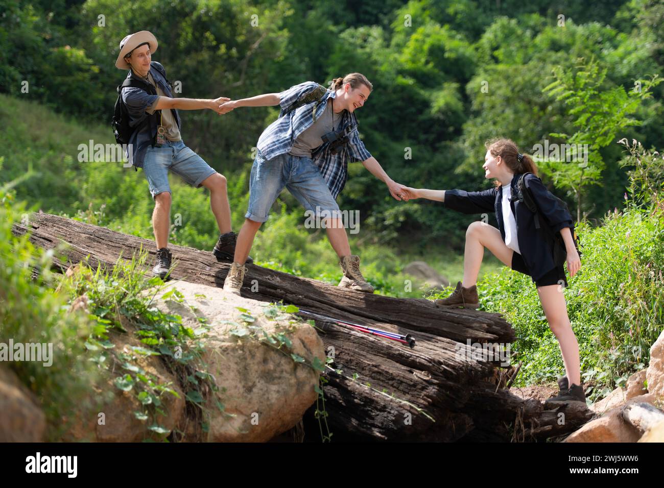Helping each other friend hi-res stock photography and images - Alamy