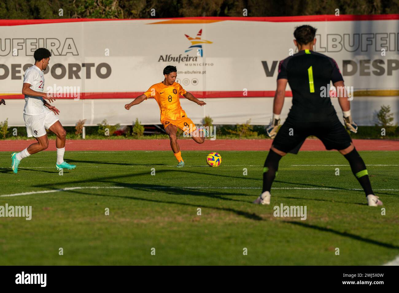 Albufeira, Portugal. 10th Feb, 2024. Jaden Guzman of The Netherlands ...