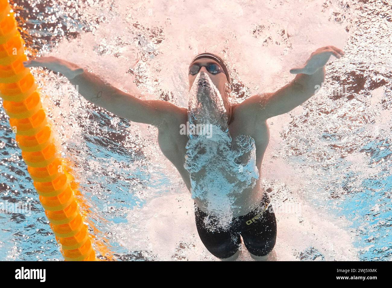 Alberto Razzetti of Italy competes in the men's 200-meter butterfly ...