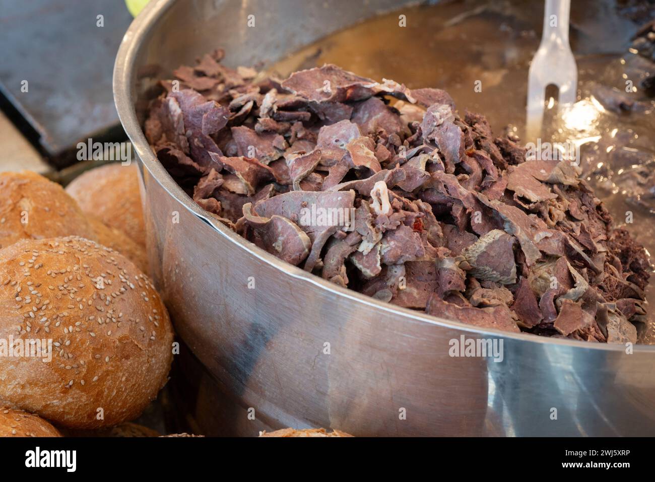 Italy, Sicily, Street Food, Pani Ca' Meusa, Bread with Spleen and Lung ...