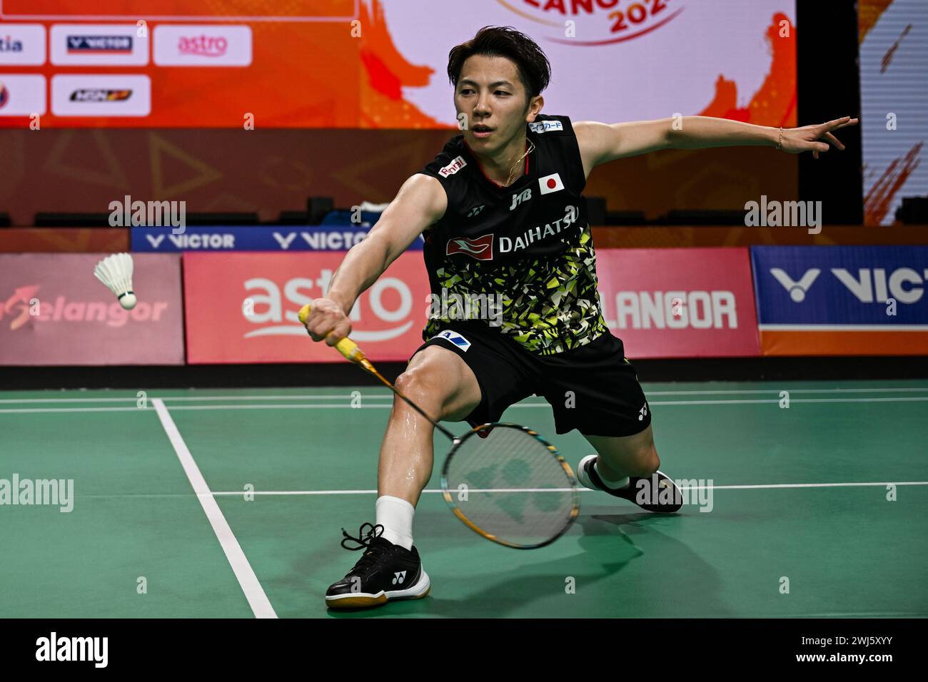 Shah Alam, Malaysia. 13th Feb, 2024. Watanabe Koki of Japan competes ...