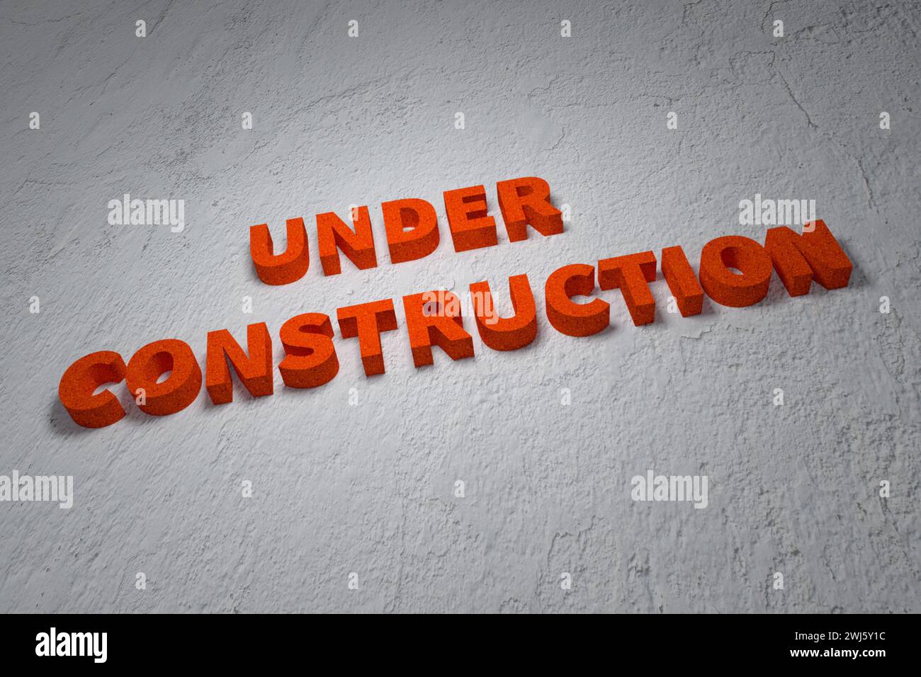 Under construction sign 3d illustration Stock Photo - Alamy