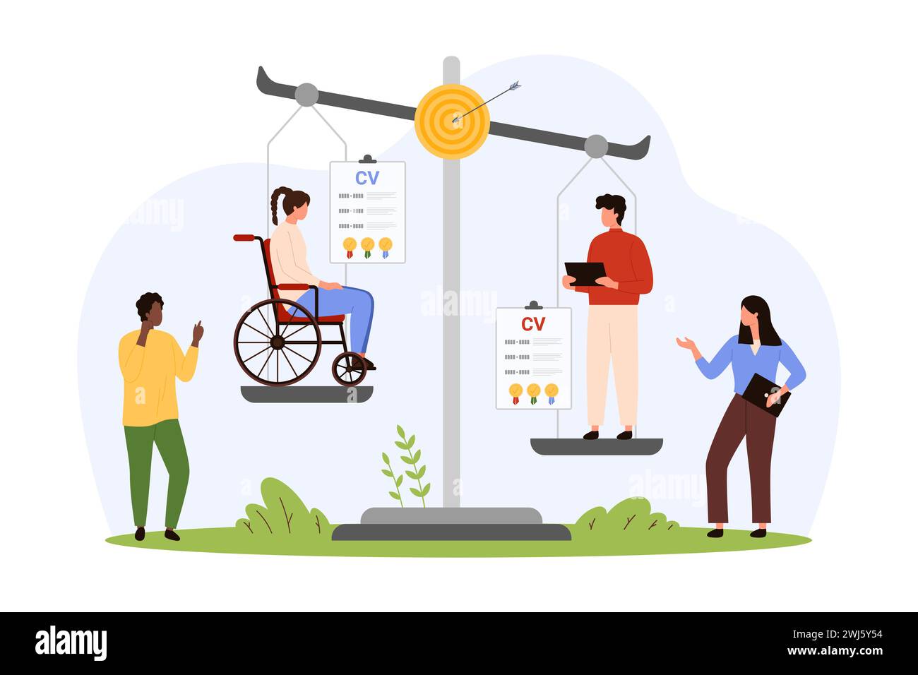 Discrimination of employee with disability and ableism, unequal career ...