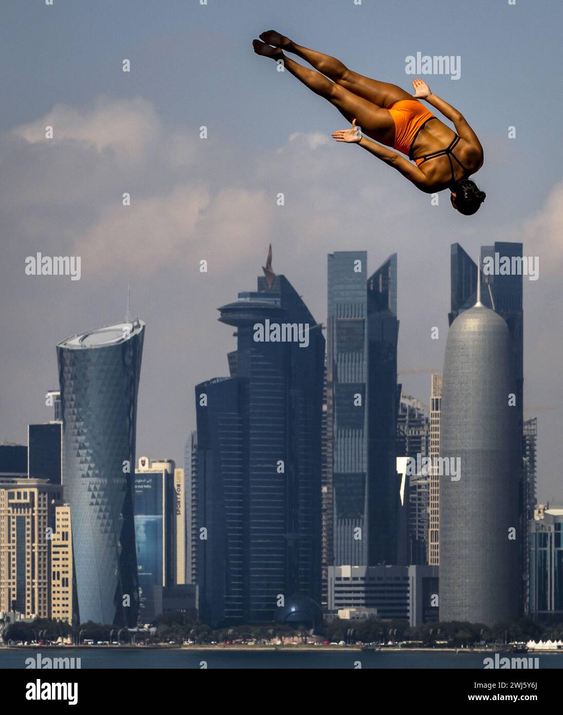 DOHA - Maria Paula Quintero from Colombia in action during the women's ...