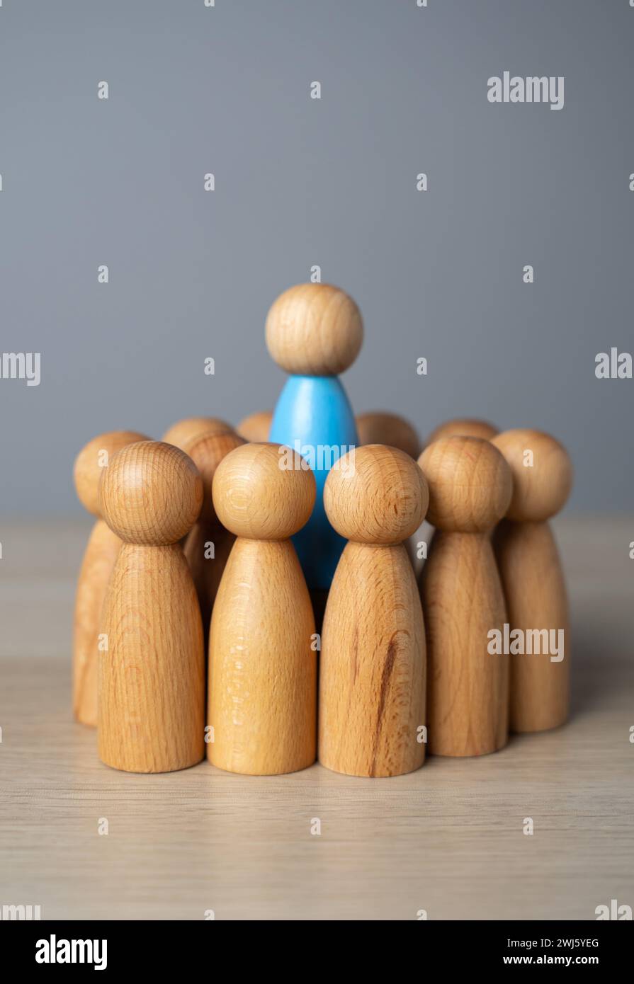 Stands out from the group. Group leader. Project manager. Discipline ...