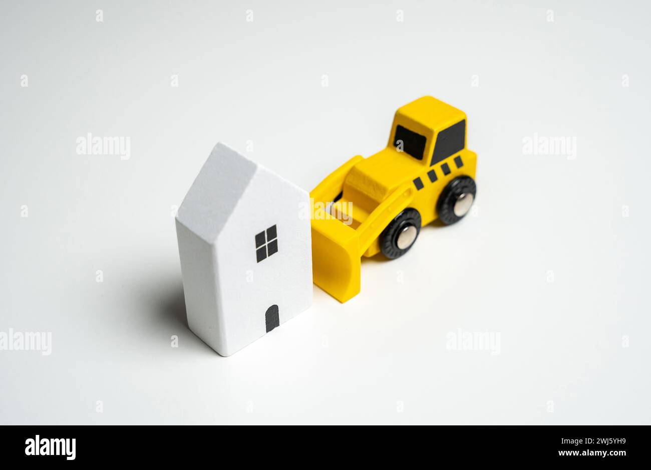 Demolition of buildings and structures. Territory clearing service. The ...