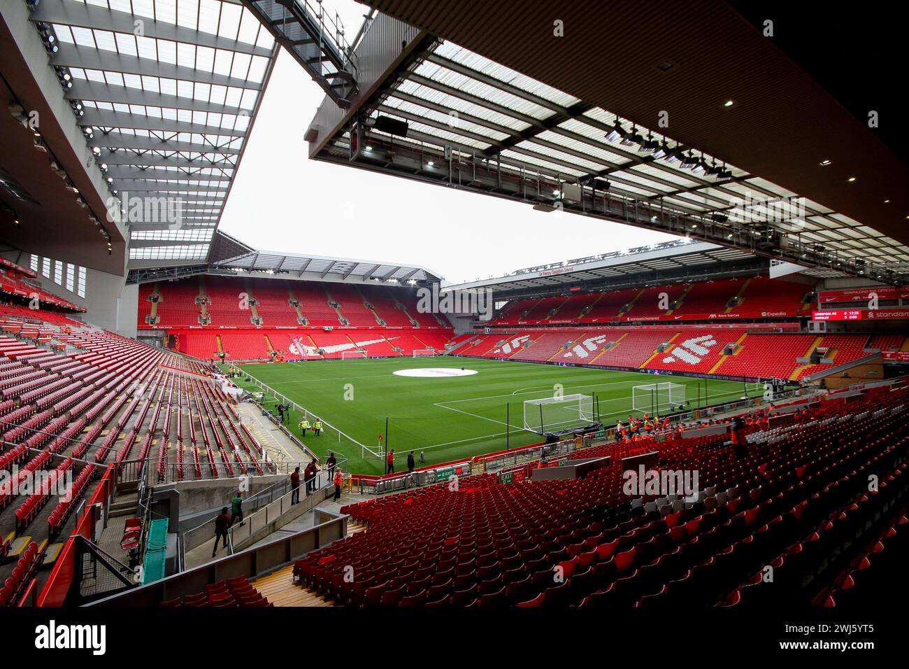 General view inside Anfield Stadium from the Kop stand looking towards ... General view inside Anfield Stadium from the Kop stand looking towards ...