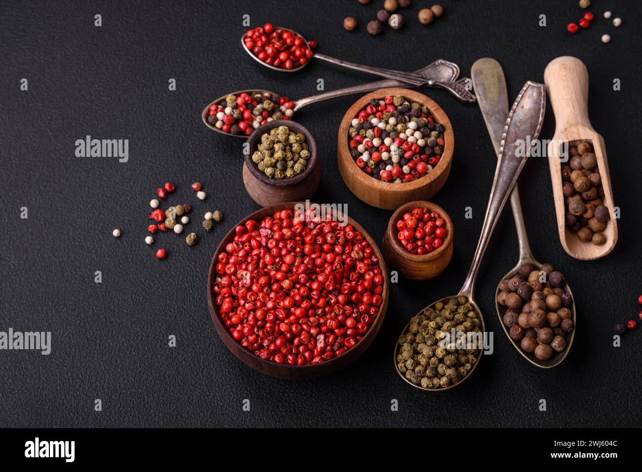 Composition, concept, consisting of several types of different colors ...