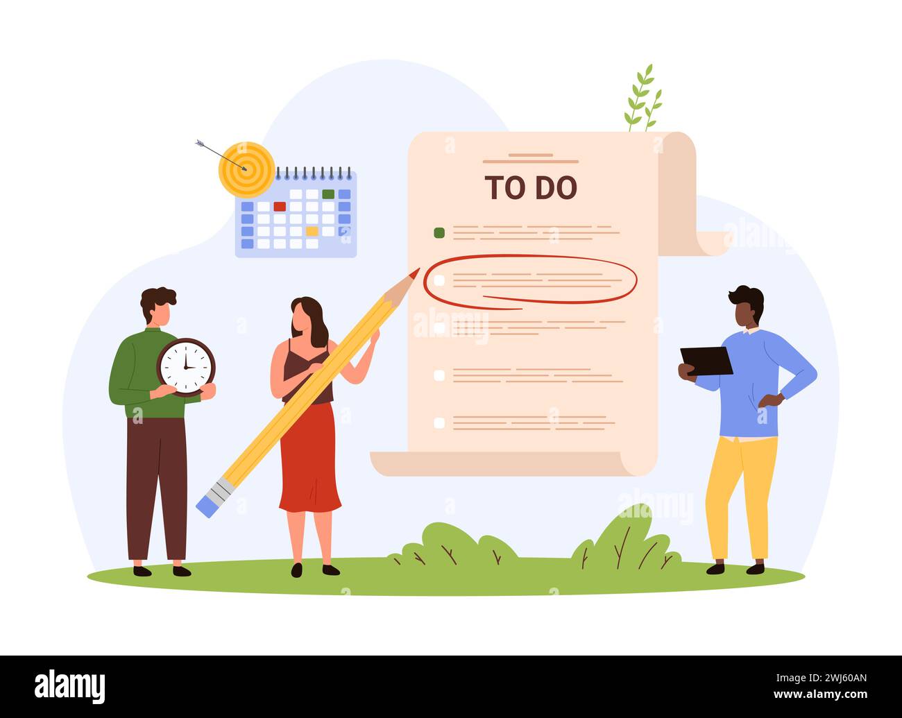 Document with checklist of tasks for business process organization, to ...