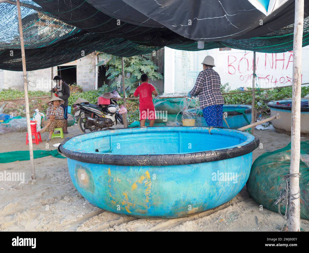 fishing village at Mui Ne, beach, Vietnam Stock Photo - Alamy