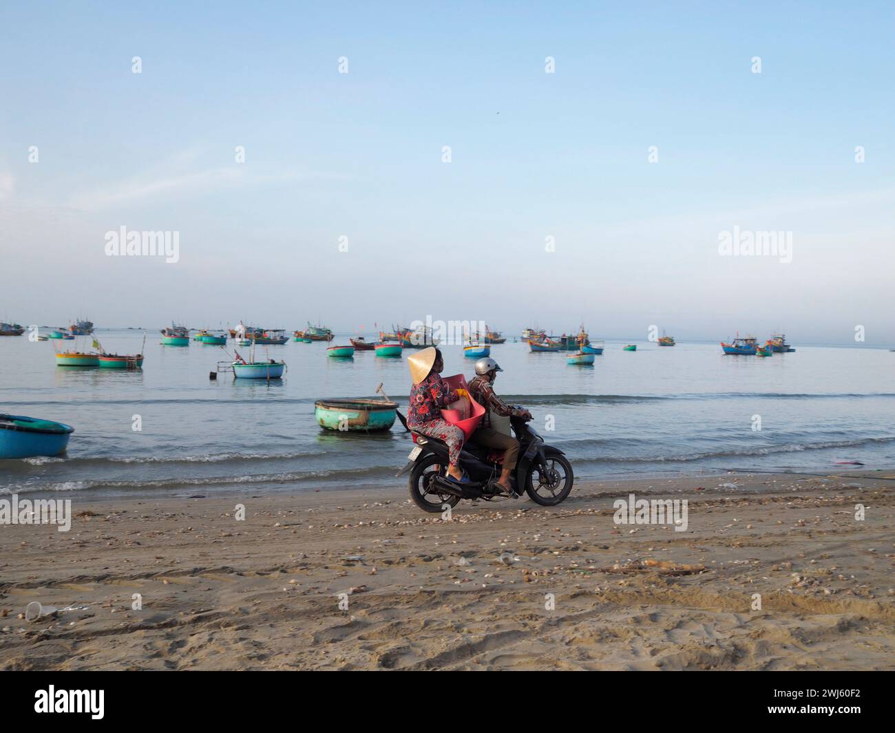 Fishing village at Mui Ne, beach, Vietnam Stock Photo - Alamy
