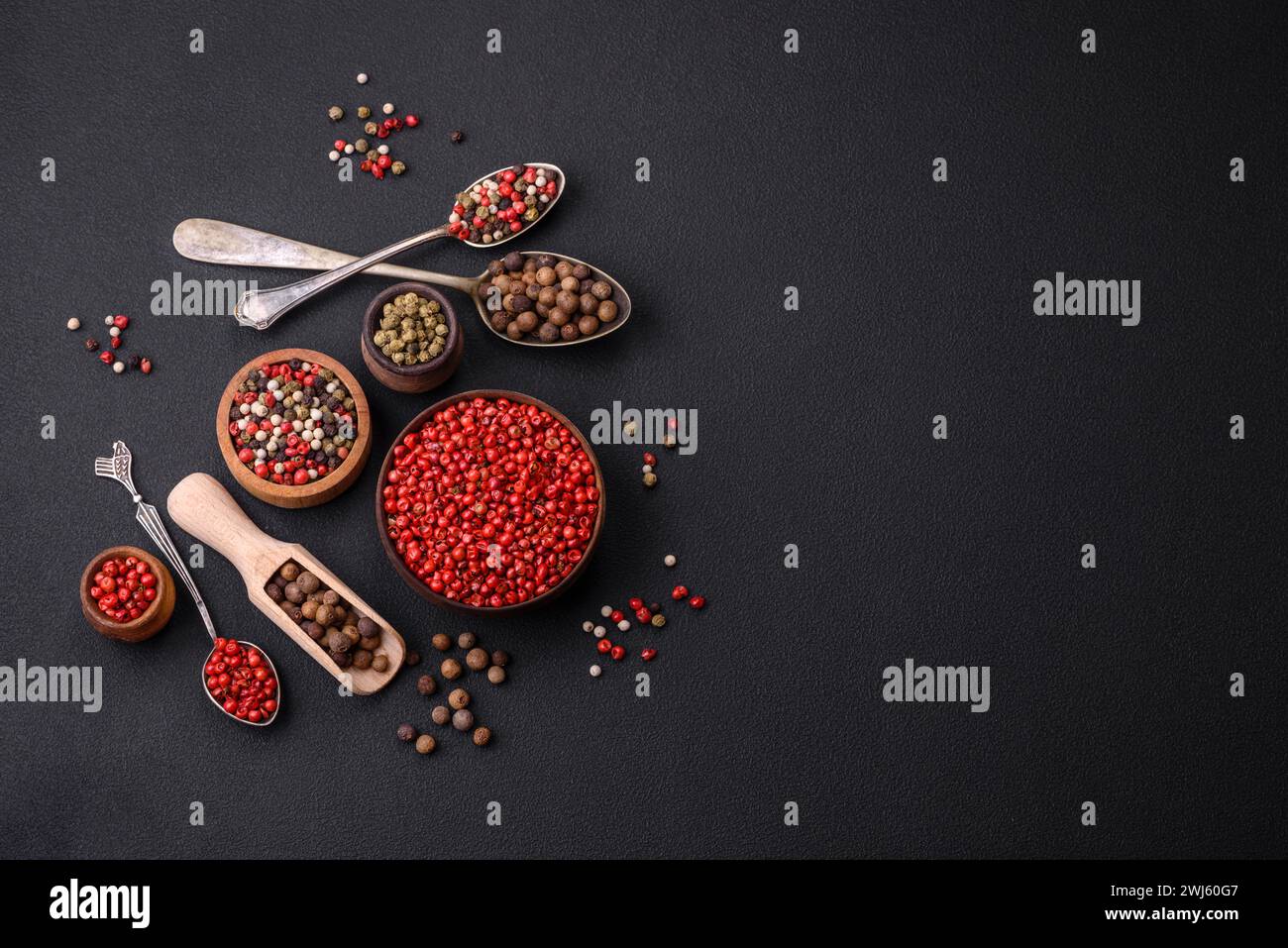 Composition, concept, consisting of several types of different colors ...