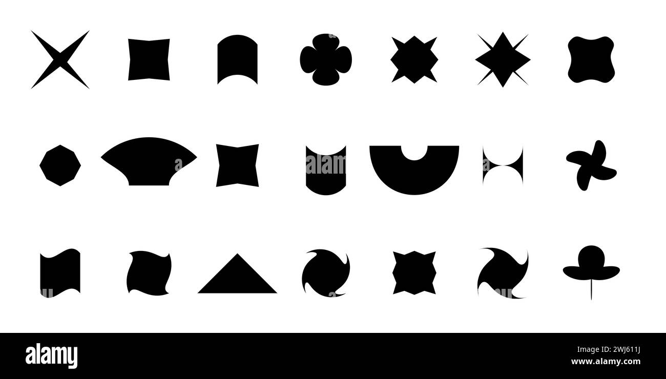 Abstract geometric vector shapes for infographics, web design and unique modern designs Stock ...