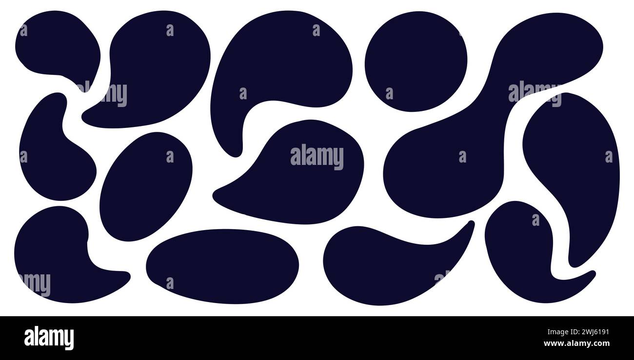 Set of abstract shaped stickers for unique modern designs. 13 abstract ...