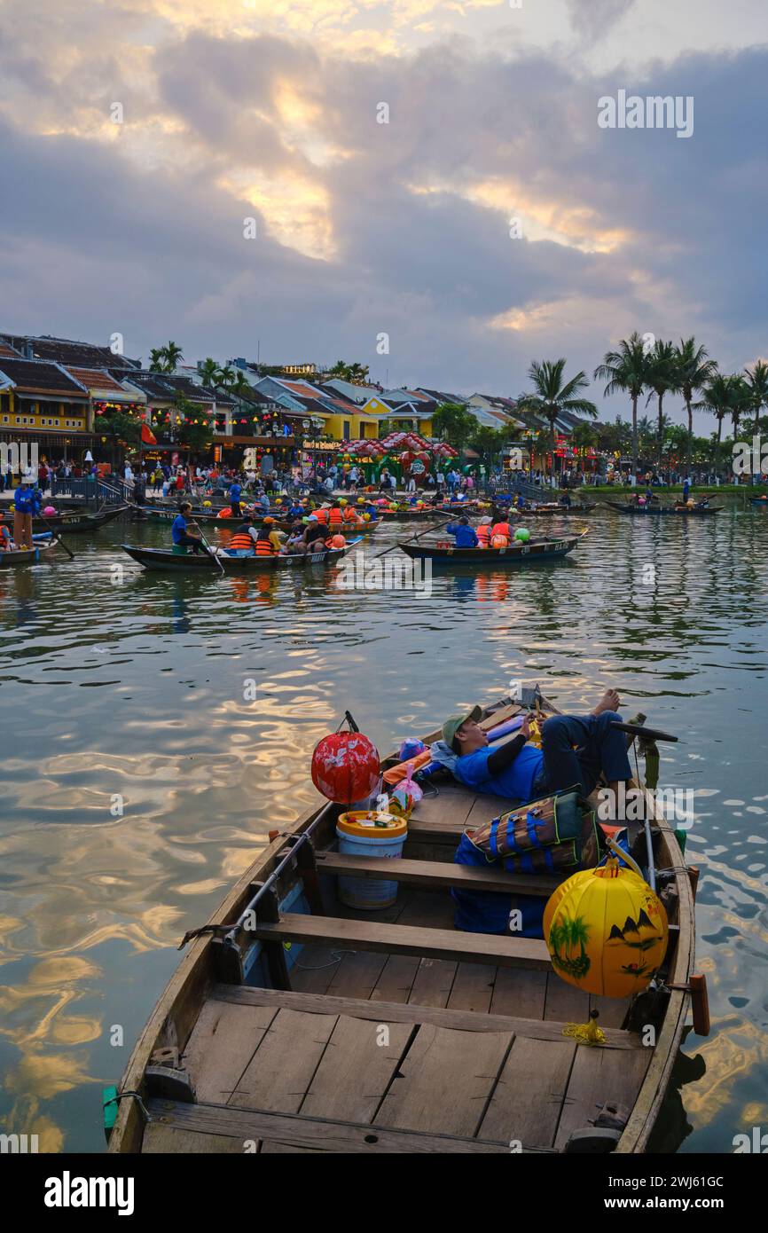 Jan 2024, Boat ride on Thu Bon River, Hoi An Stock Photo - Alamy
