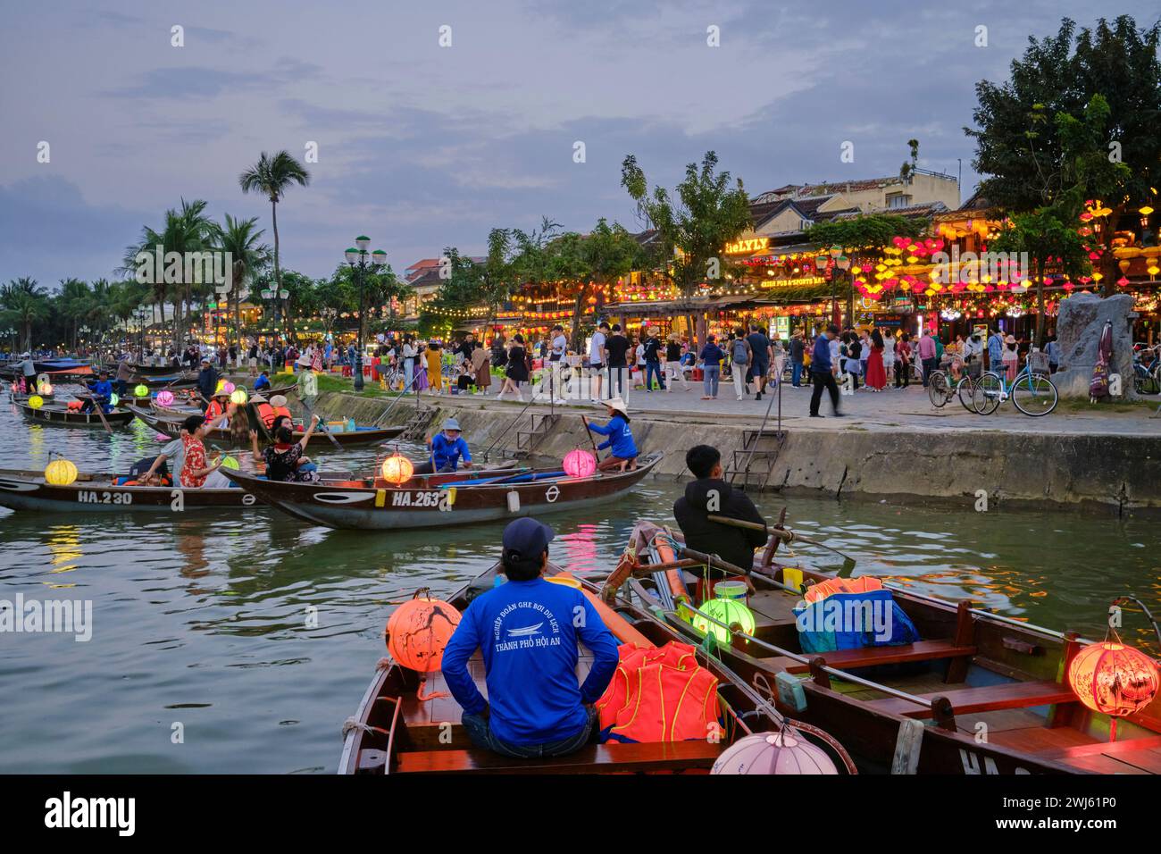 Jan 2024, Boat ride on Thu Bon River, Hoi An Stock Photo - Alamy